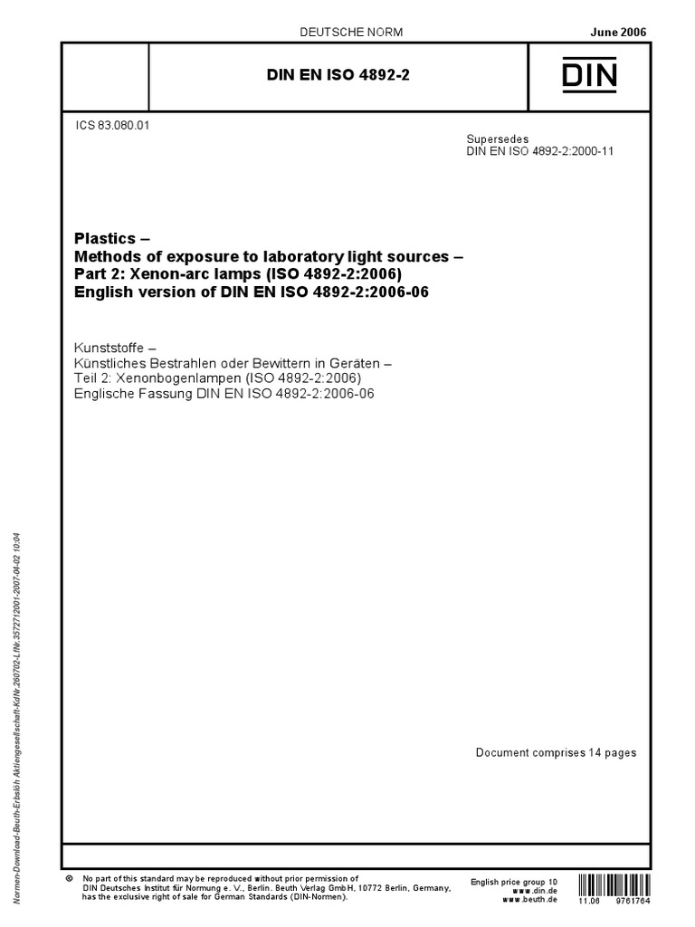 Din Iso 4892-2 | PDF