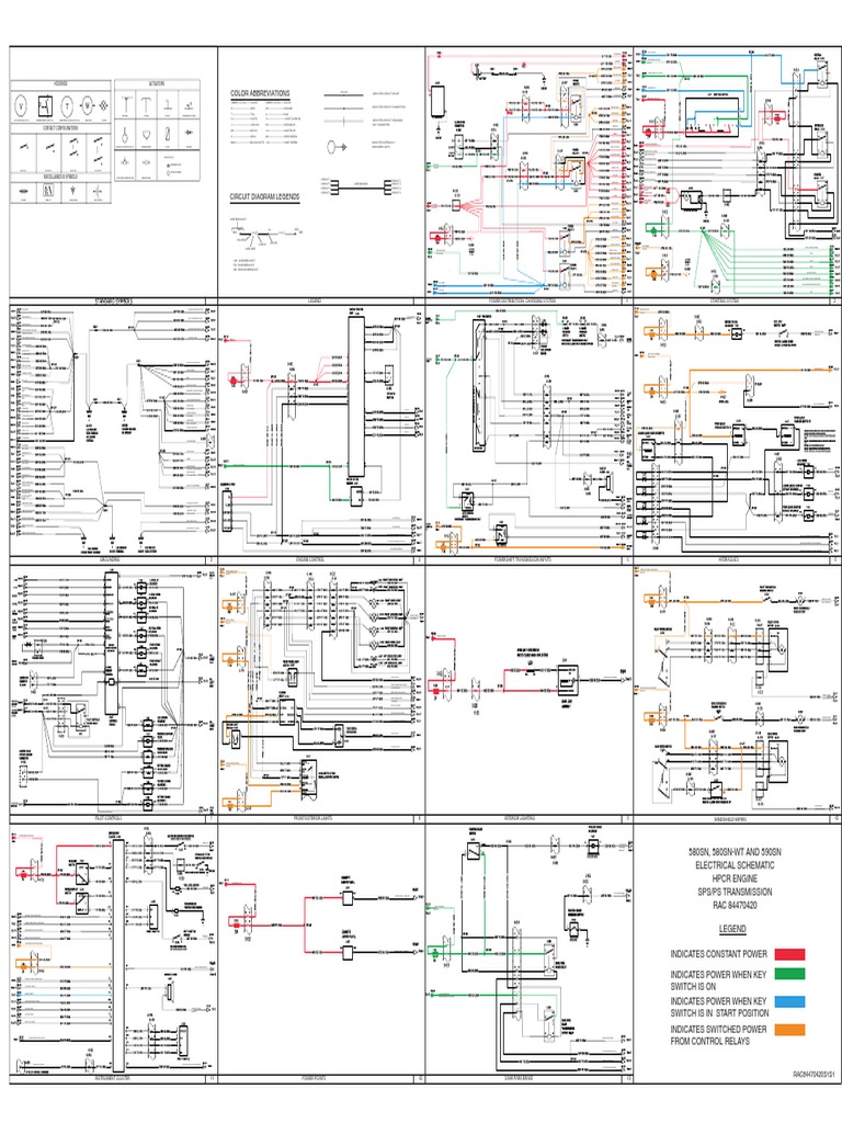 CASE 580N Backhoe Service Manual Diagram Electric | PDF | Switch | Relay