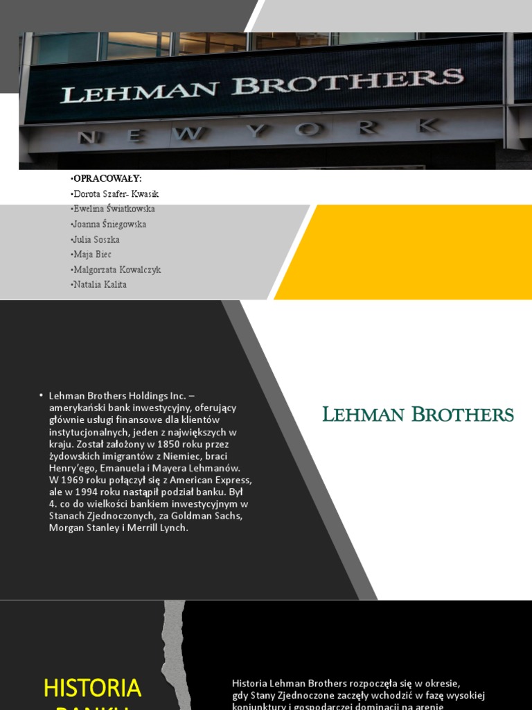 Lehman Brothers Z Filmem | PDF