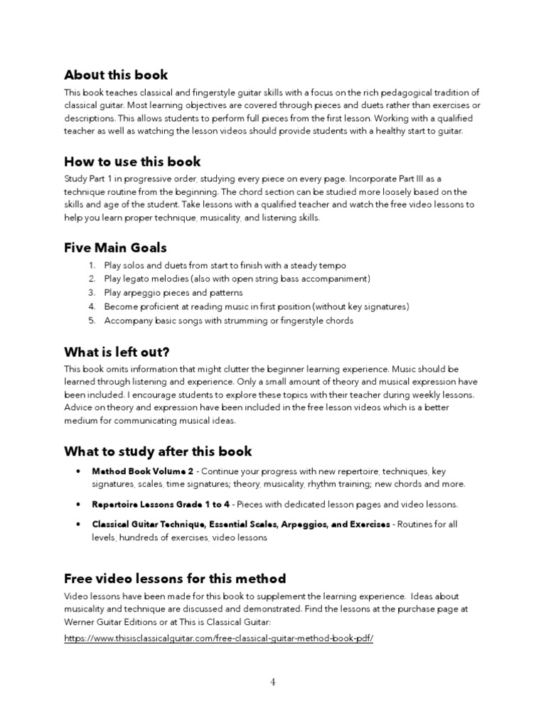 Classical Guitar Method Vol1 2019 4 Pdf Guitars Music Theory