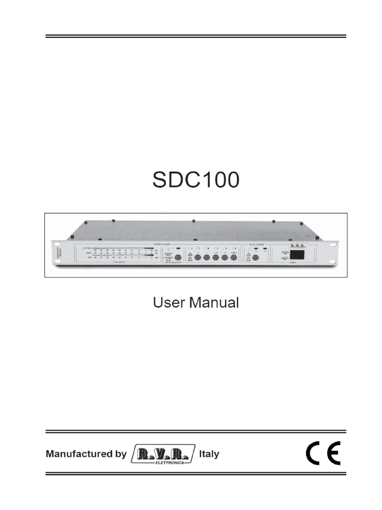 SDC100 - RVR Elettronica SpA Documentation Server - Manualzz | PDF