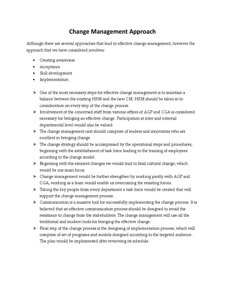 Change Management | PDF