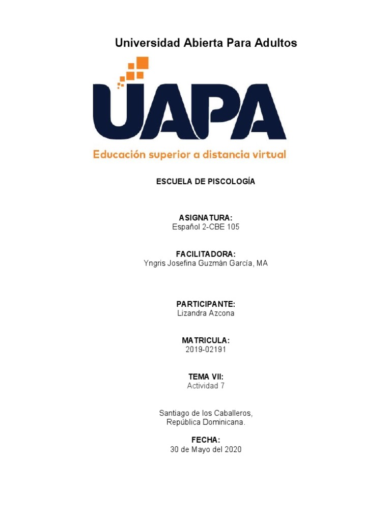 Español 2 Tarea 7 | PDF | Autor | Comprensión lectora