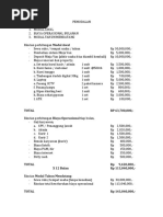 Template Proyeksi Modal Usaha Excel | PDF | Pengelolaan Keuangan & Uang