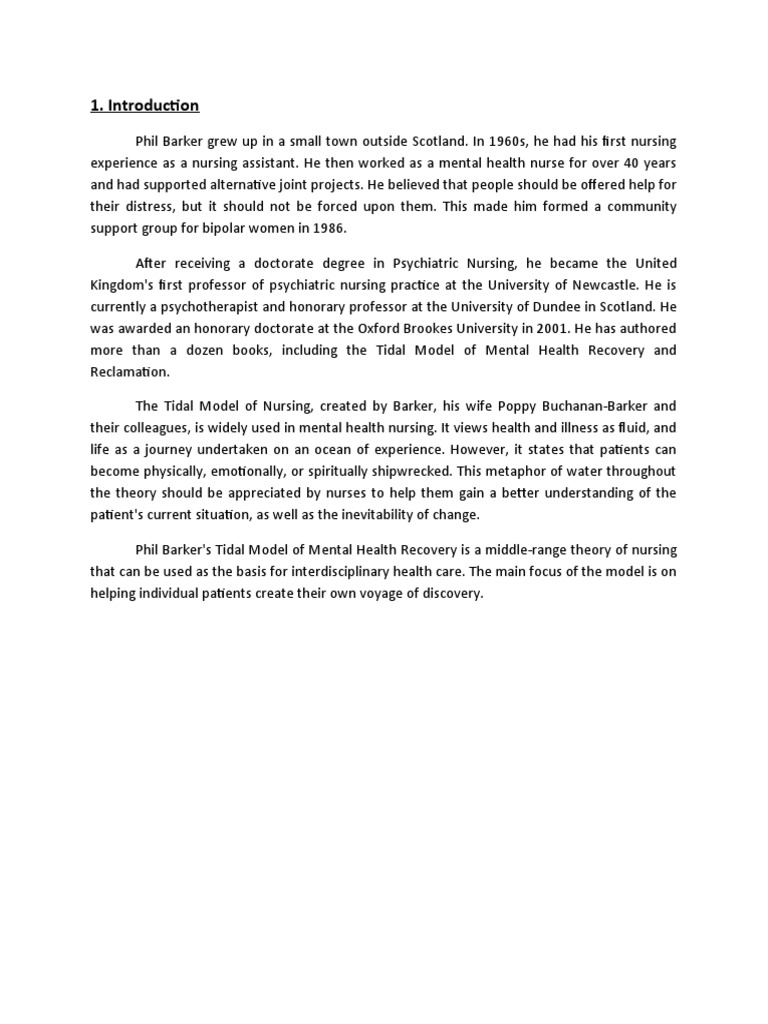 Phil Barker - Tidal Model | Download Free PDF | Recovery Approach ...