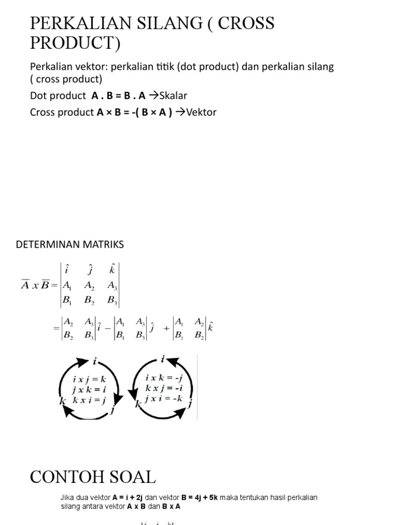 PERKALIAN SILANG ( CROSS PRODUCT)