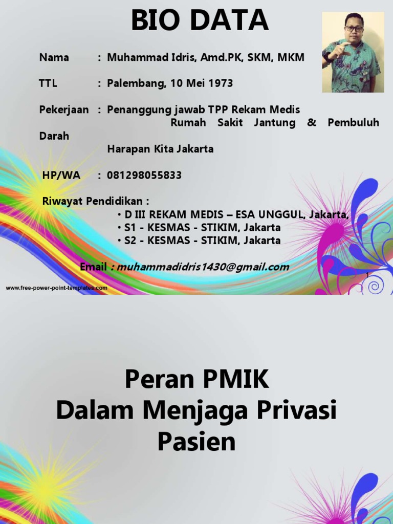 Slide Webinar Peran PMIK Dalam Menjaga Privasi Pasien, 27 Oktober 2020 ...