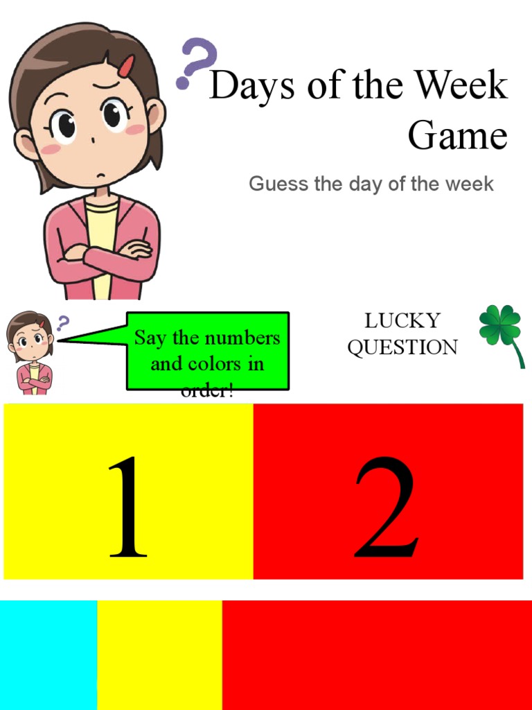 Days of The Week PPT Game Fun Activities Games Games Icebreakers ...