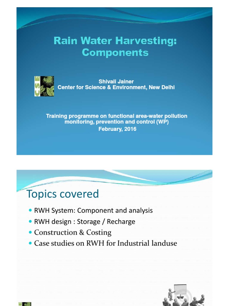Technical Design of RWH | PDF | Road Surface | Drainage Basin