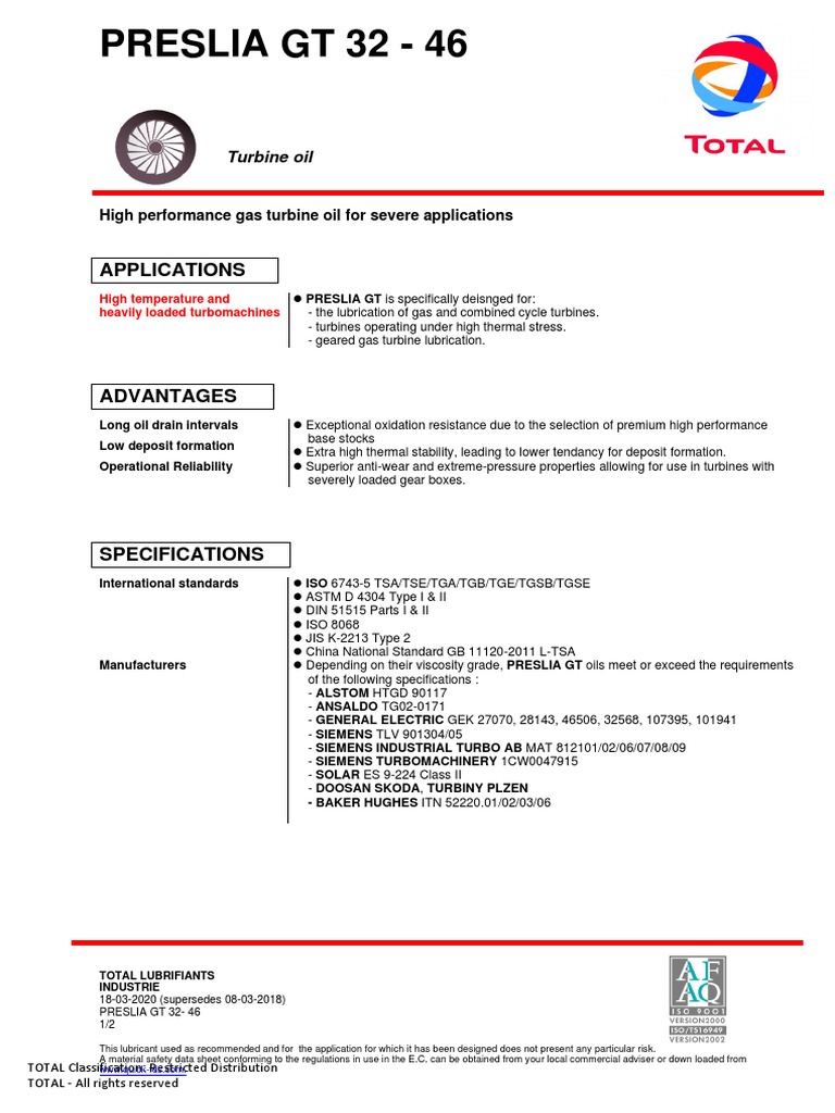 Tds Total Preslia GT 46 0nl 202003 en | PDF