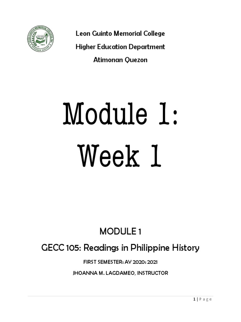 Activity 1 Readings in Philippine History | PDF | Historian | Science
