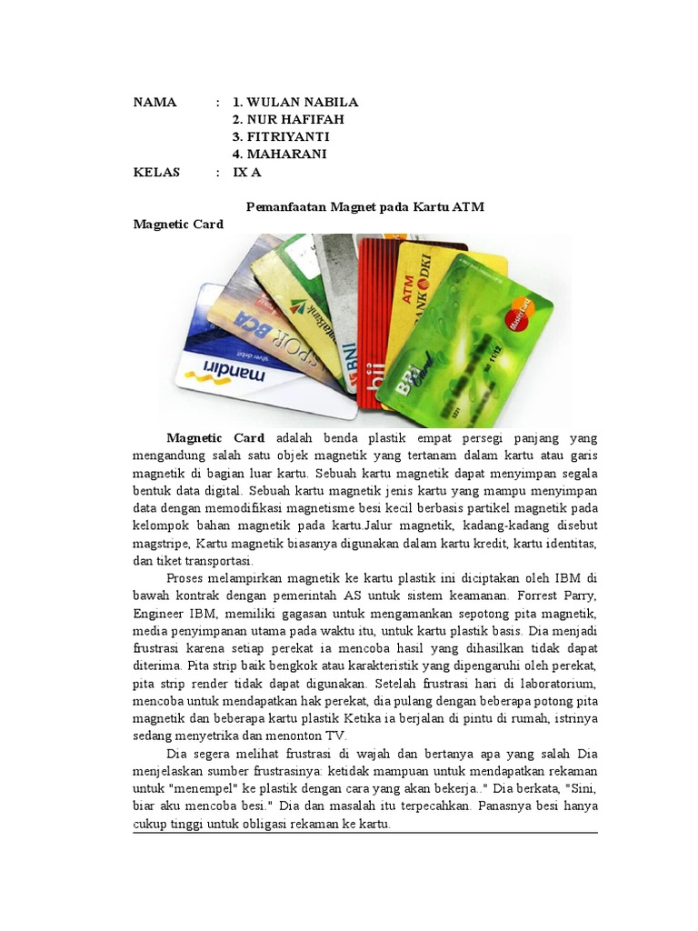 Pemanfaatan Magnet Pada ATM | PDF