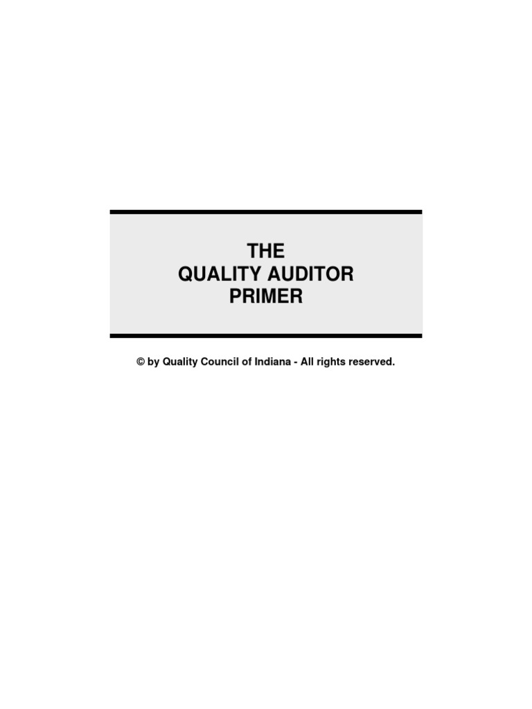 CQA Primer 2019 Sample | PDF | Auditor's Report | Audit