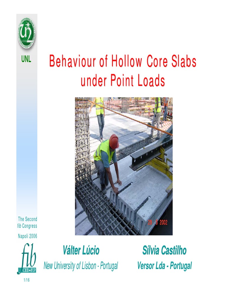 Behaviour of Hollow Core Slabs Under Point Loads | PDF | Bending ...