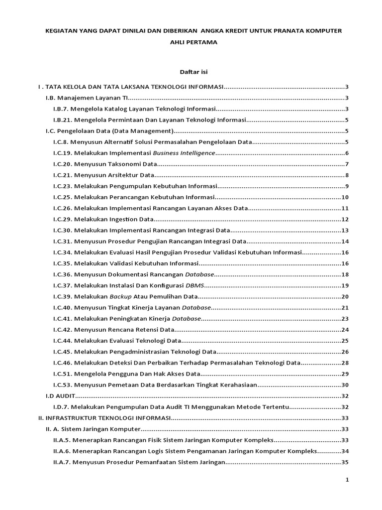 Pranata Komputer Ahli Pertama | PDF