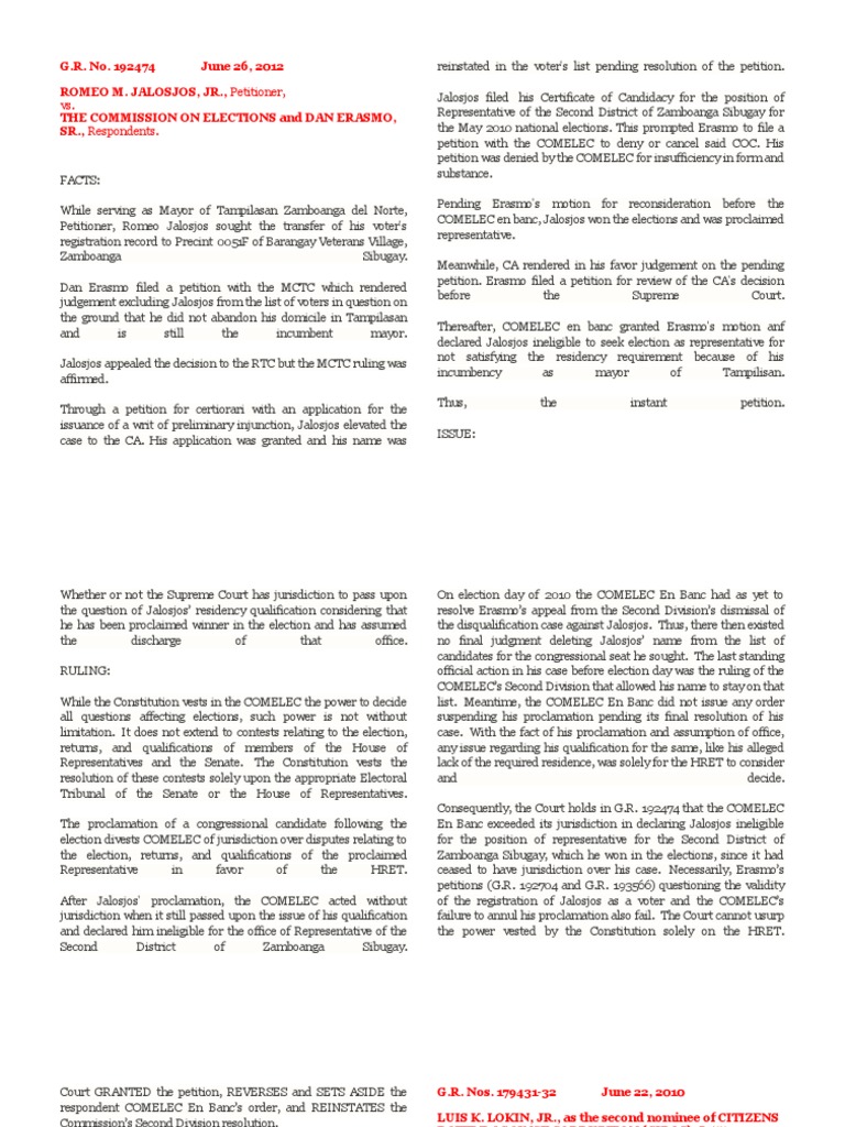 Part 12. Election Adjudication System | PDF | Commission On Elections (Philippines) | Mandamus