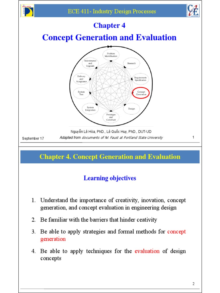 Chapter 4 - Concept Generation and Evaluation - Sept17 | PDF ...