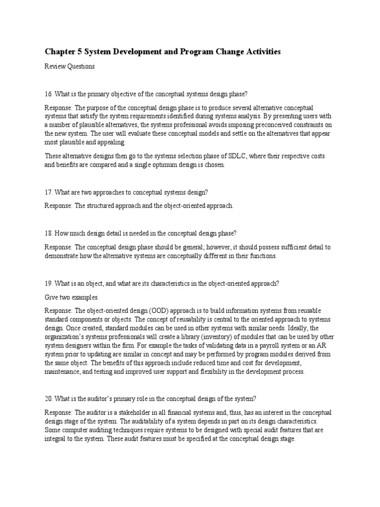 Chapter 5 System Development and Program Change Activities PT 3 | PDF | Audit | System
