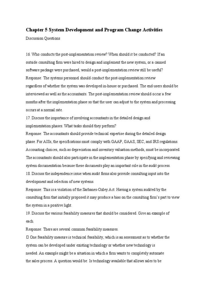 Chapter 5 System Development and Program Change Activities PT 9 | PDF | Modularity | Sales