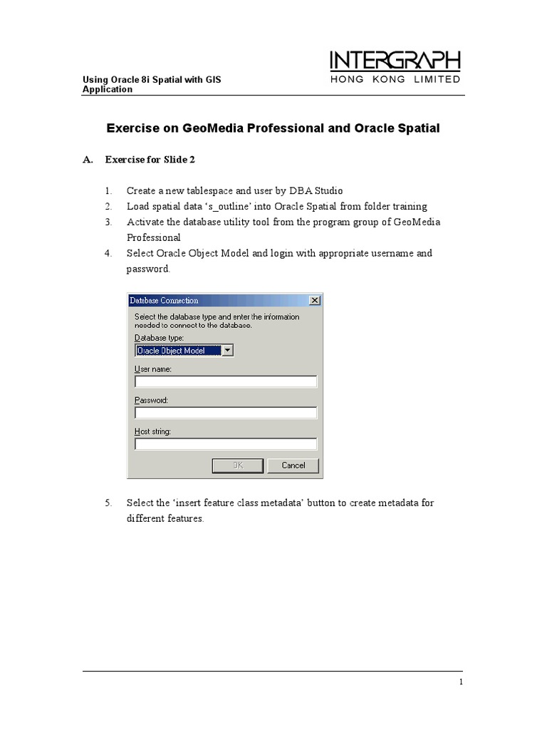 Oracle 8i Spatial & GeoMedia Guide | PDF | Geographic Information ...