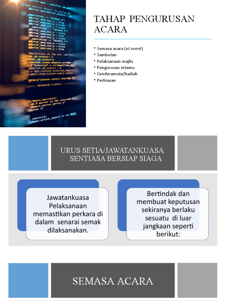 Tahap Pengurusan Acara | PDF