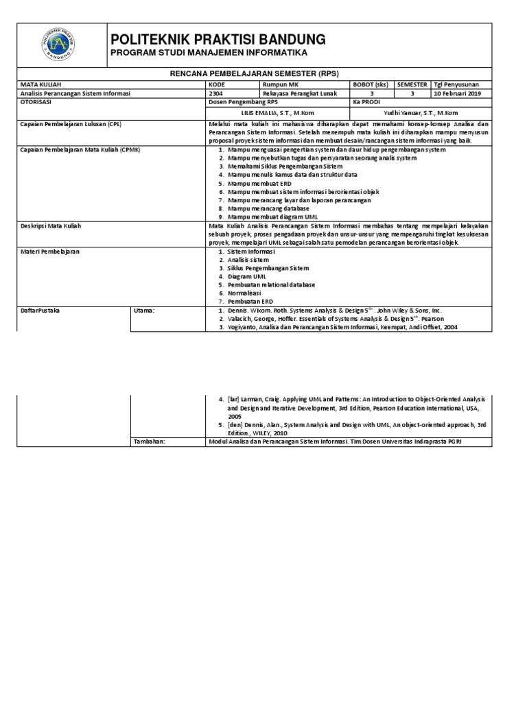 RPS Apsi - 2019 | PDF | Seni | Komputer