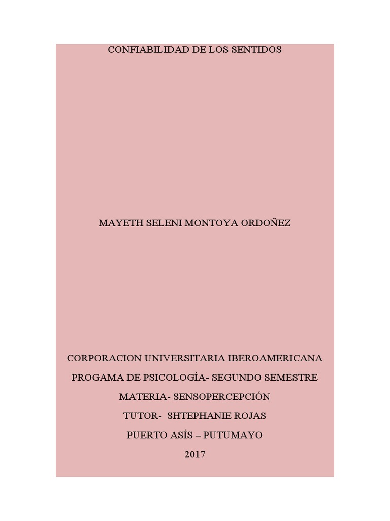 Anexo 1, Sensopercepción | PDF | Percepción | Percepción visual