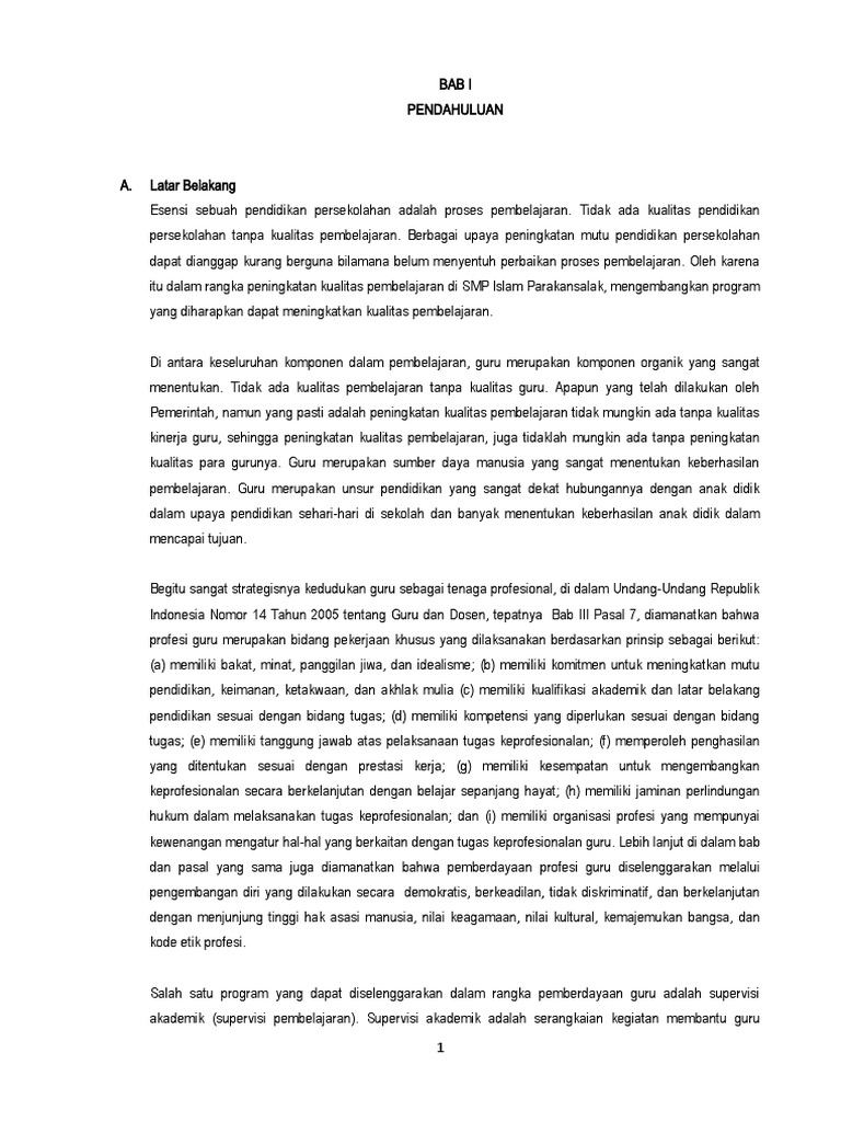 Laporan Supak (Oleh Kepsek) Fix | PDF | Karier & Perkembangan ...