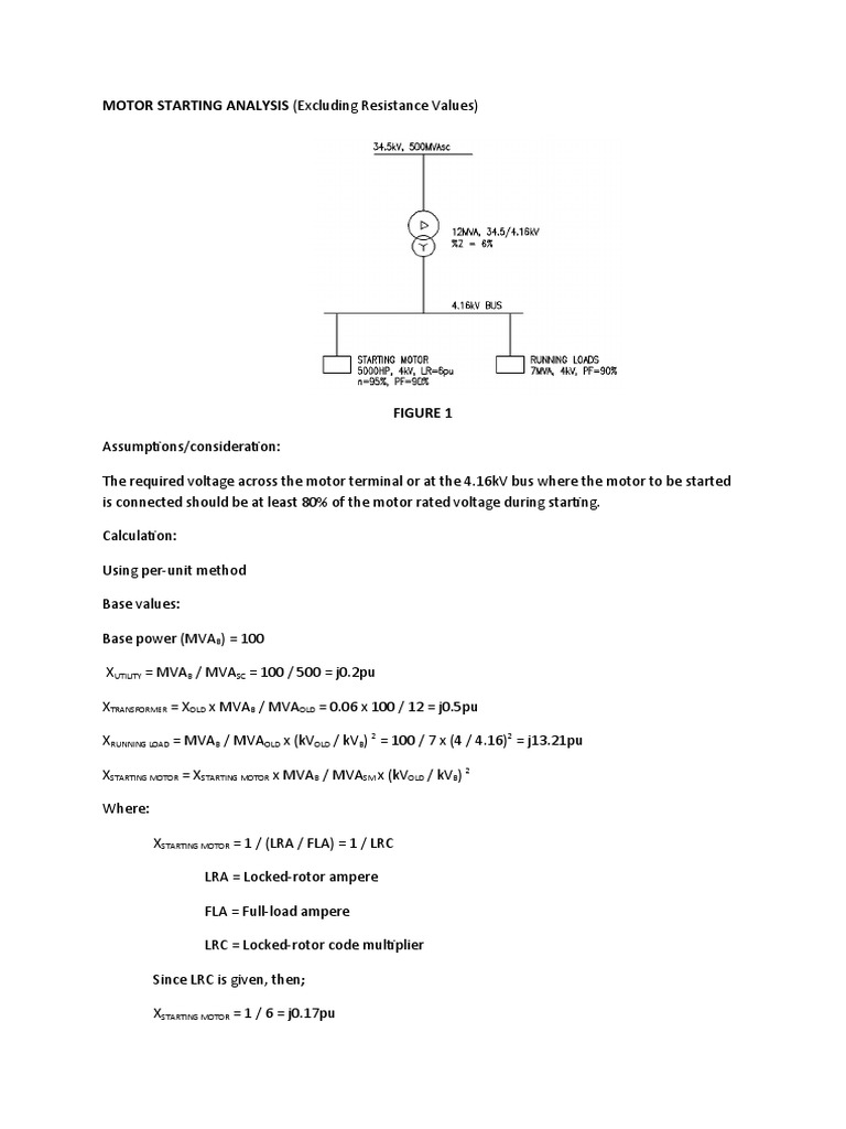 Motor Starting Analysis - MJ | Download Free PDF | Transformer | Electrical Engineering