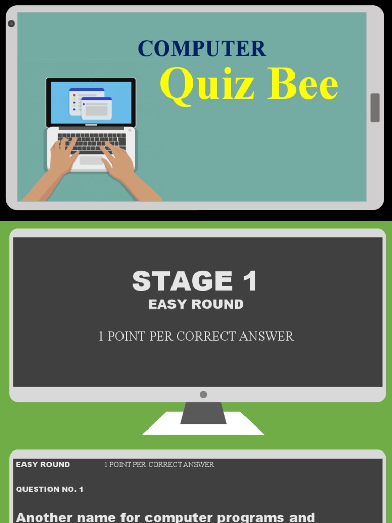 COMPUTER QUIZ BEE Jhs-Shs | PDF | Laptop | Input/Output