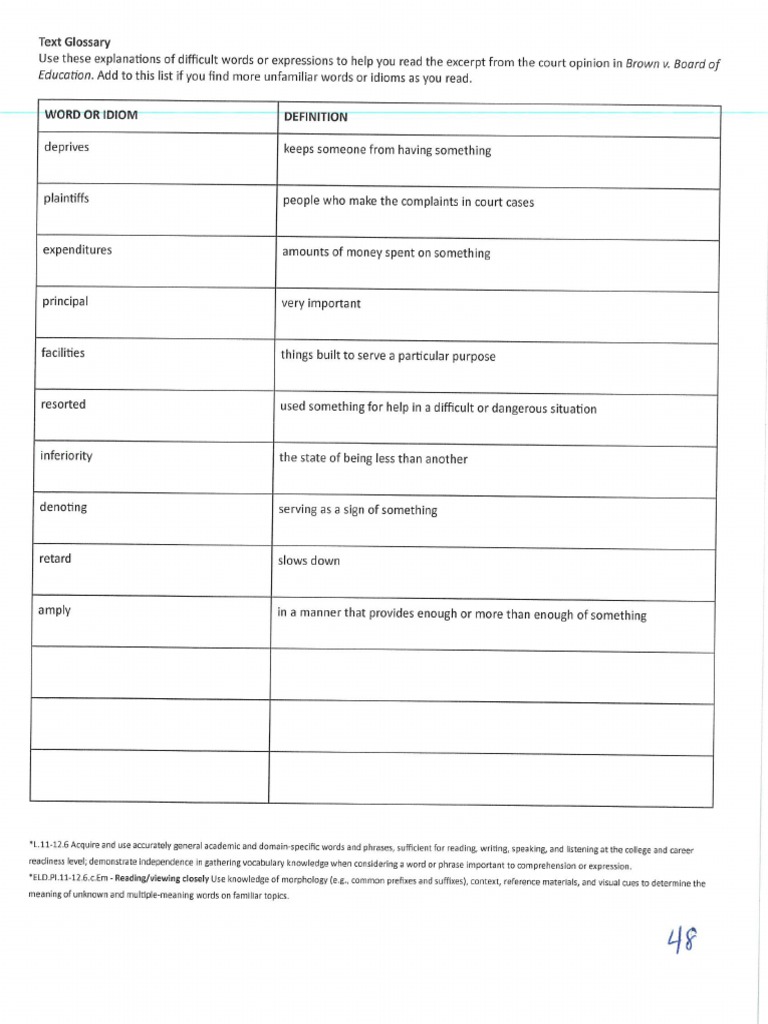 Brown v. Board of Education | PDF