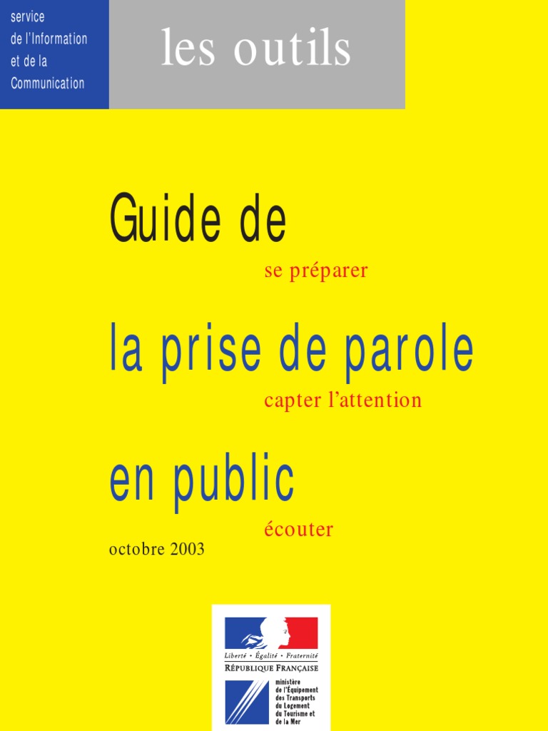 Guide pratique de la prise de parole | PDF
