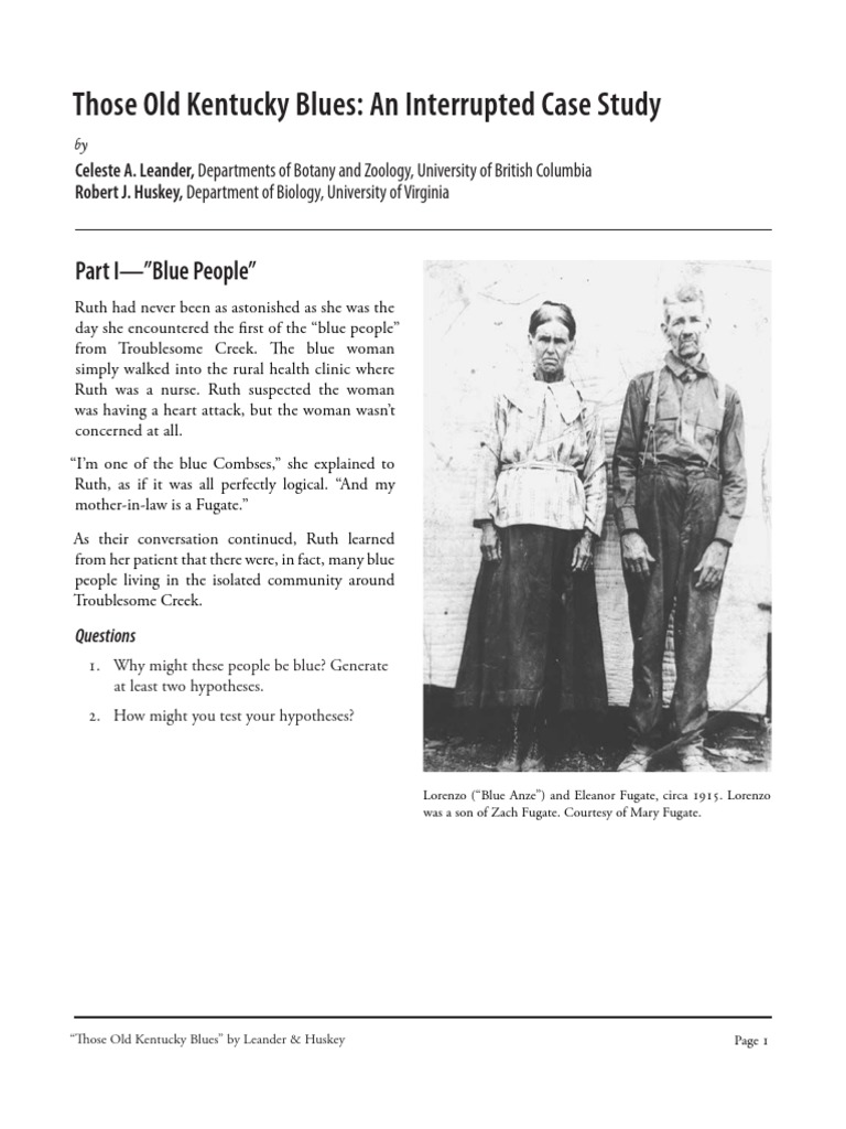 Case Study Blue People | PDF | Hemoglobin | Red Blood Cell