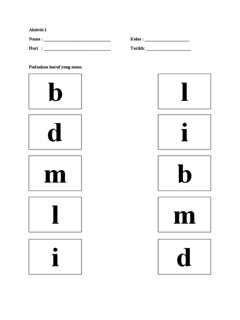 Padan, Warna Dan Bulatkan Huruf | PDF