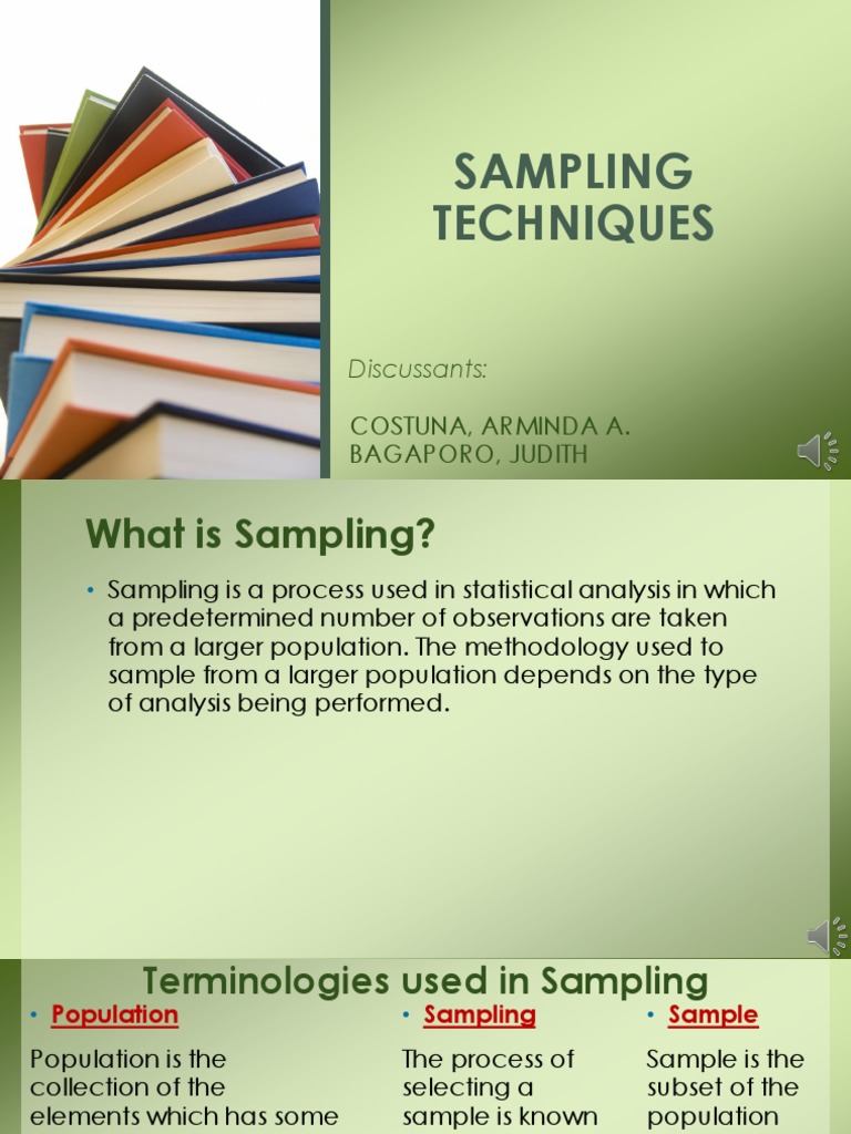 Sampling Techniques | PDF | Sampling (Statistics) | Evaluation Methods