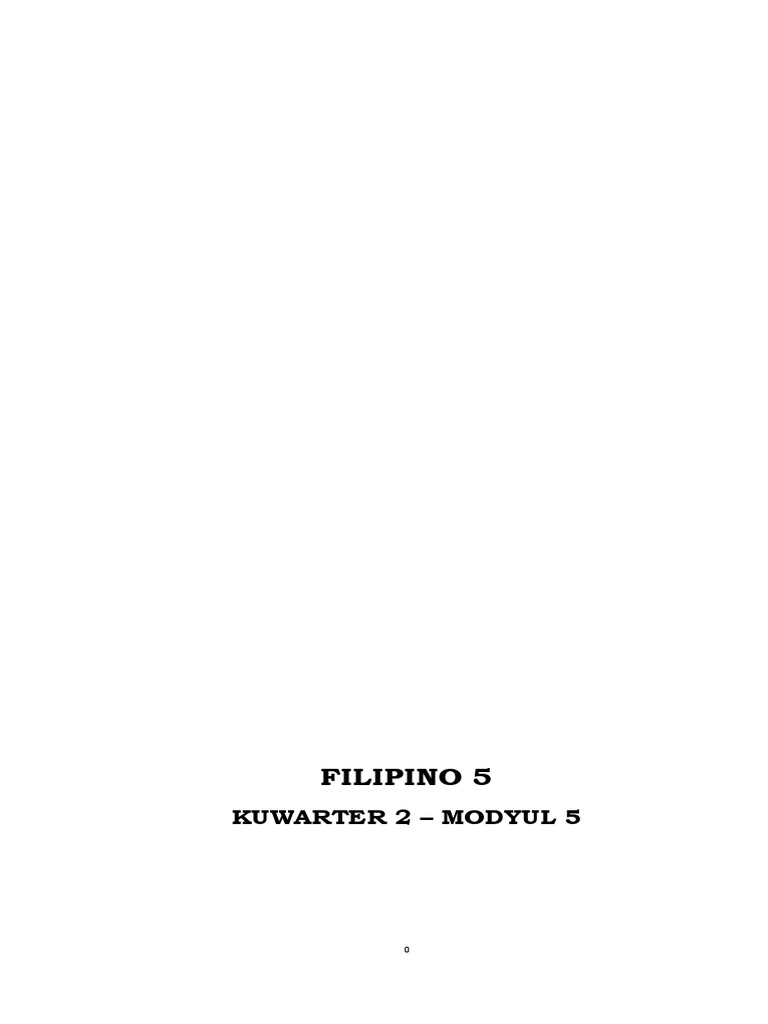 Q2 Filipino 5 Modyul 5 | PDF