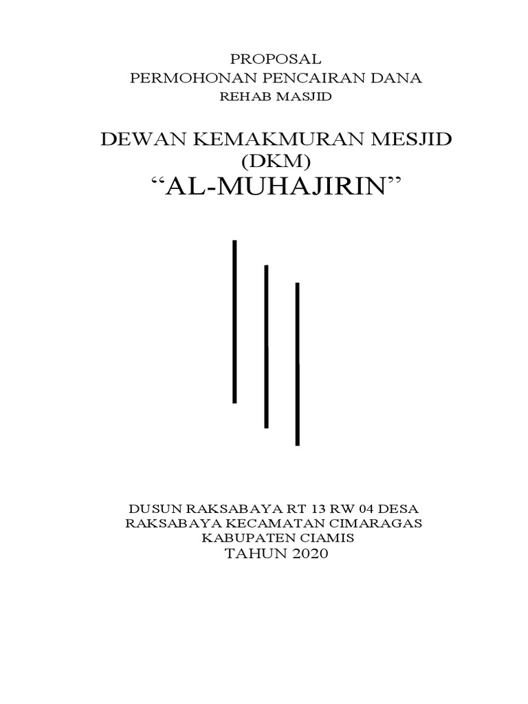 Proposal Pencairan Rehab Masjid | PDF