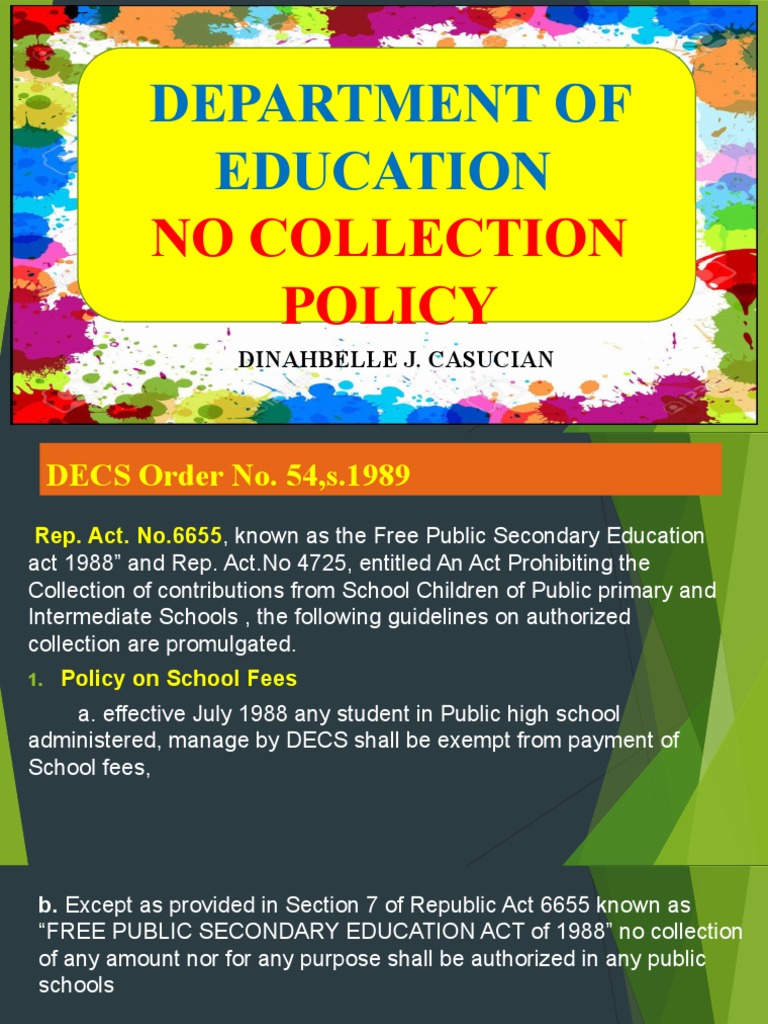 No Collection Policy Guidelines | PDF | Schools | Government
