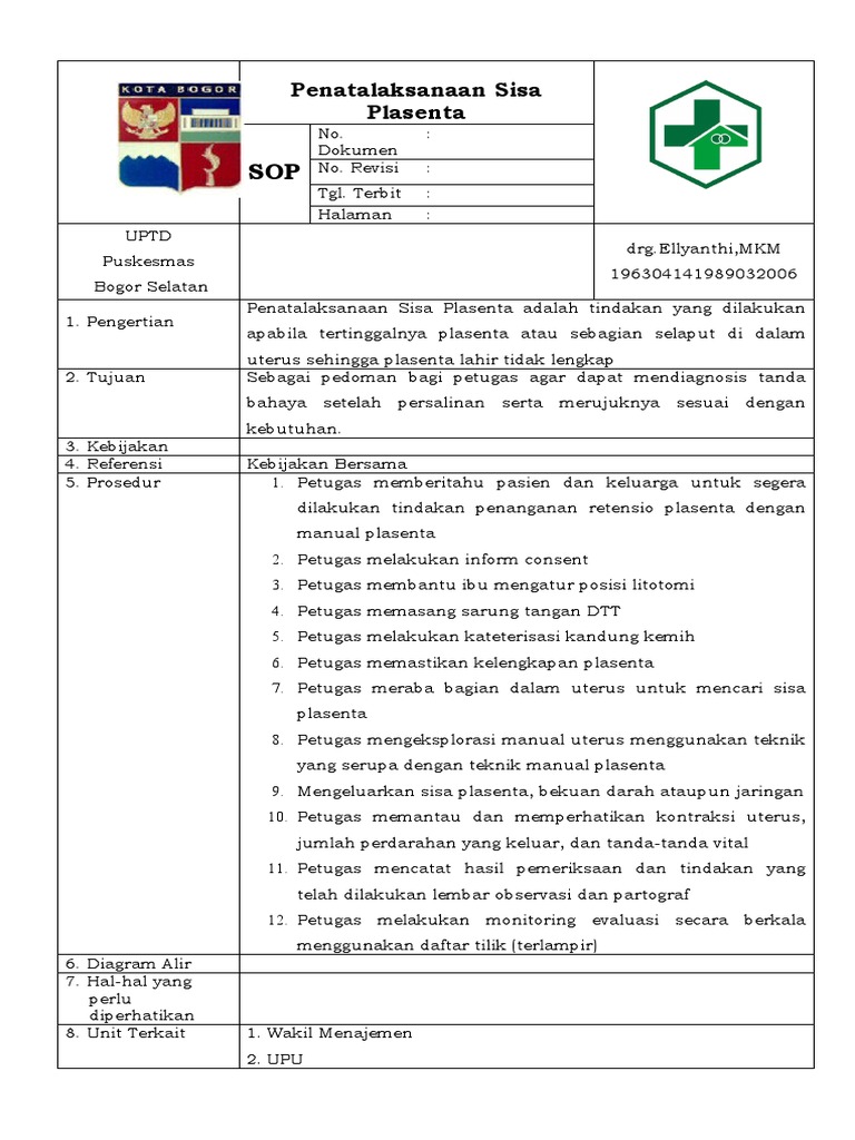 Penatalaksanaan Sisa Plasenta Setelah Melahirkan | PDF