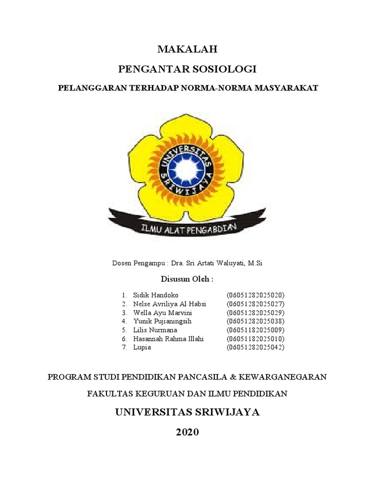 Cover Pengantar Sosiologi | PDF