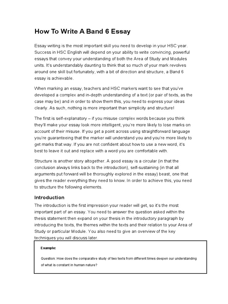 How To Write A Band 6 Essay | PDF | Frankenstein | Essays