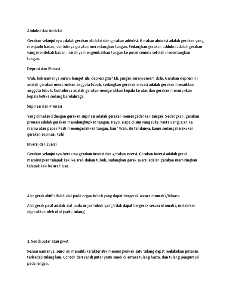 Abduksi Dan Adduksi | PDF