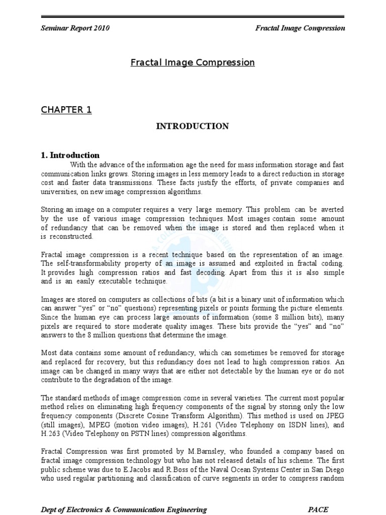 Fractal Image Compression | PDF | Data Compression | Mathematical Concepts