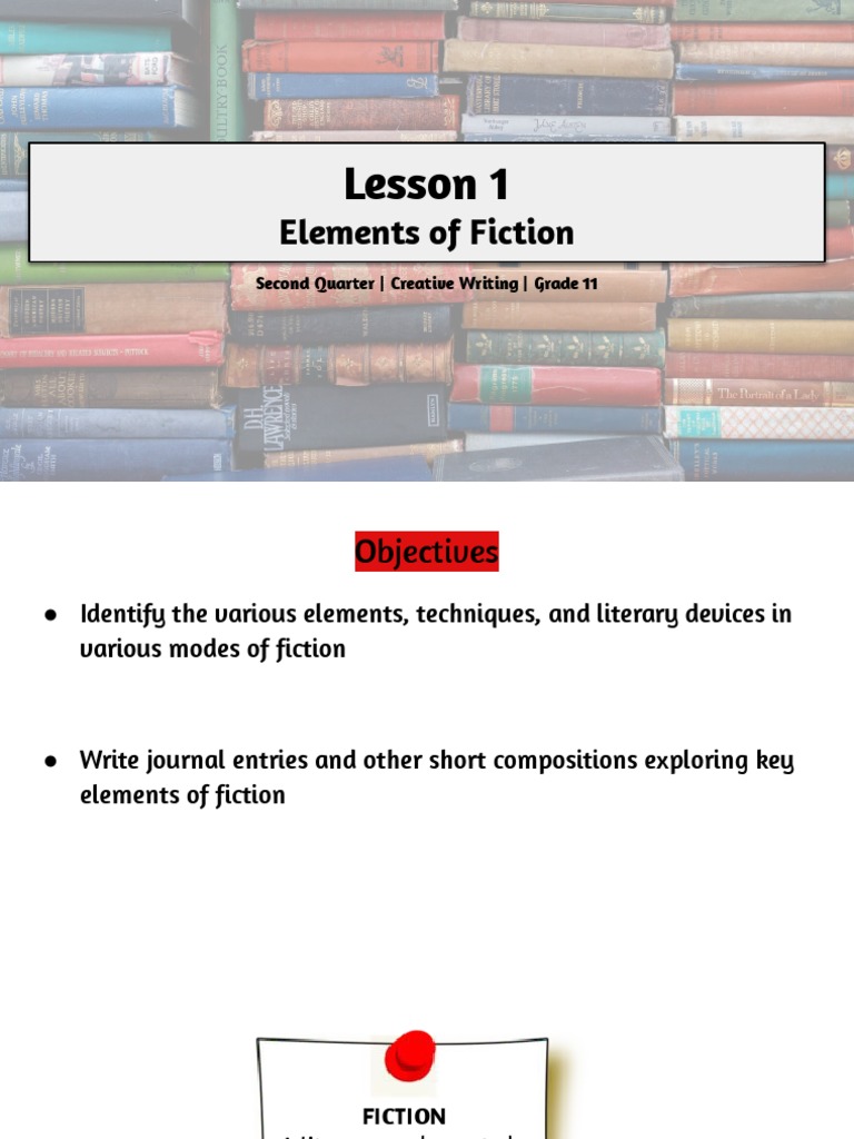 Lesson 1: Elements of Fiction | PDF | Narration | Plot (Narrative)