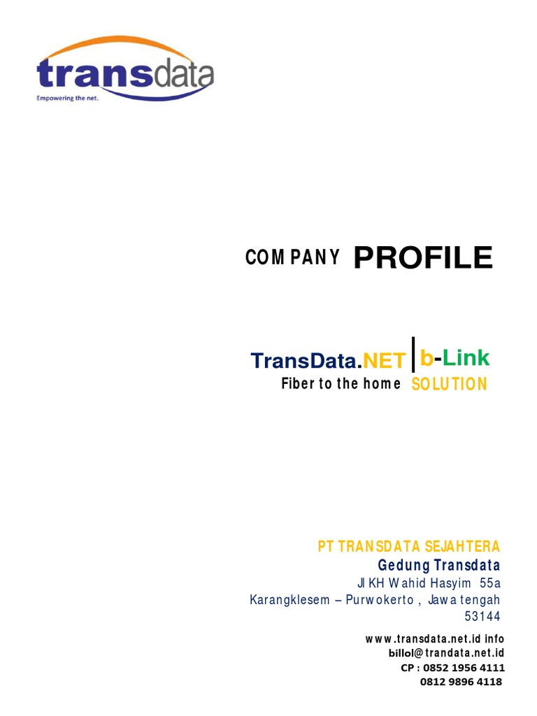 Company Profile PT Transdata Sejahtera 2019 Rev1-Dikompresi | PDF