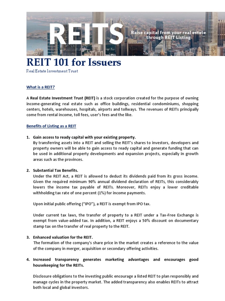 PSE Reit Listing Rules | PDF | Real Estate Investment Trust | Corporations