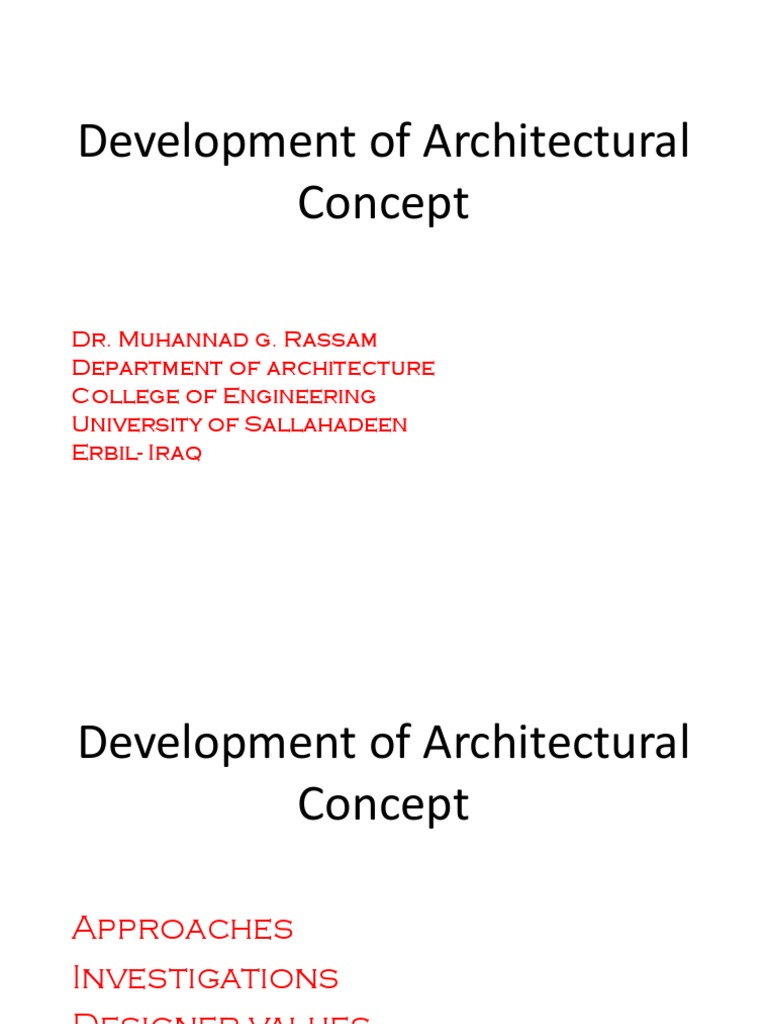 Development of Architectural Concept - Lecture 4 | PDF | Concept ...