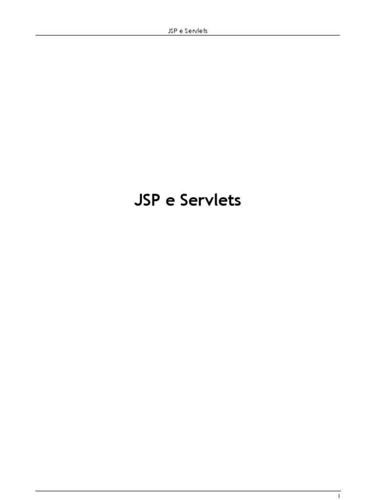 Apostila Servlet JSP | PDF | Páginas do servidor Java | Servidor (informática)