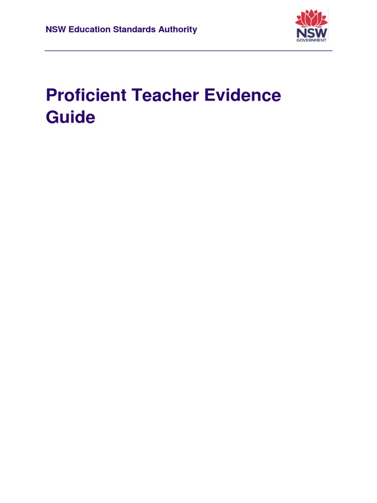 NESA Proficient Teacher - Evidence Guide | PDF | Lesson Plan ...