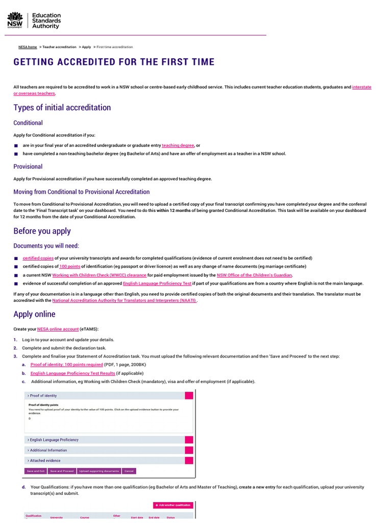 NESA Teacher Accreditation Guide | PDF | Academic Degree | Bachelor's ...